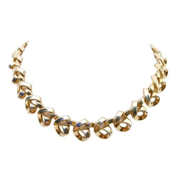 Trifari | Jewelry | Vintage Crown Trifari Choker Gold Tone Freeform ...